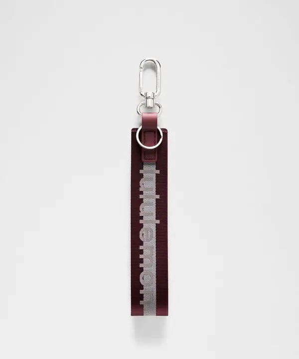 Lululemon Never Lost Keychain - Burgundy Bay/light Ivory/silver