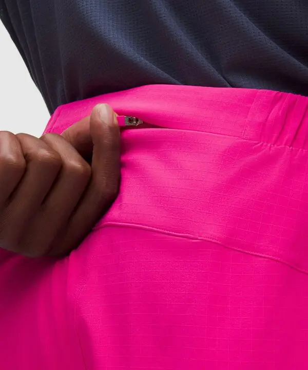 Lululemon Mile Maker Ripstop Lined Short 4 - Flamingo Fun