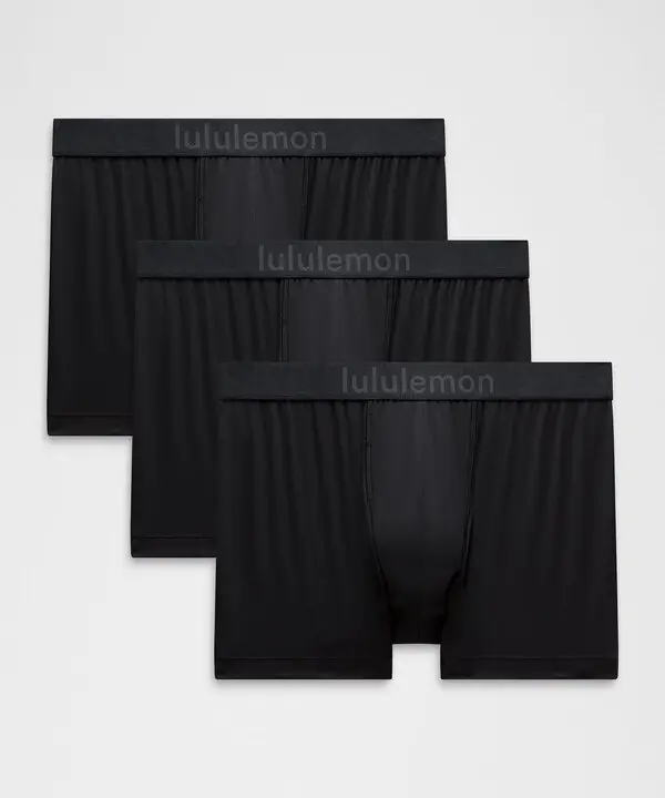 Lululemon Soft Stretch Active Boxer Brief 3 - Black/black/black