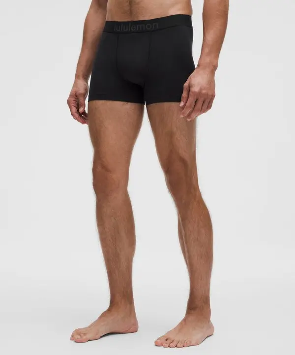 Lululemon Soft Stretch Active Boxer Brief 3 - Black/black/black
