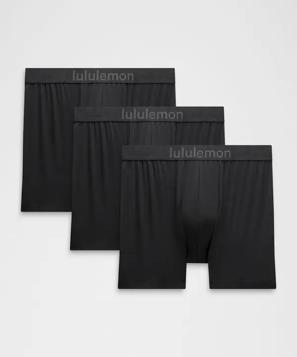 Lululemon Soft Stretch Active Boxer Brief 5 - Black/black/black