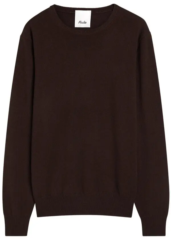 ALLUDE Cashmere Sweatshirt - Brown