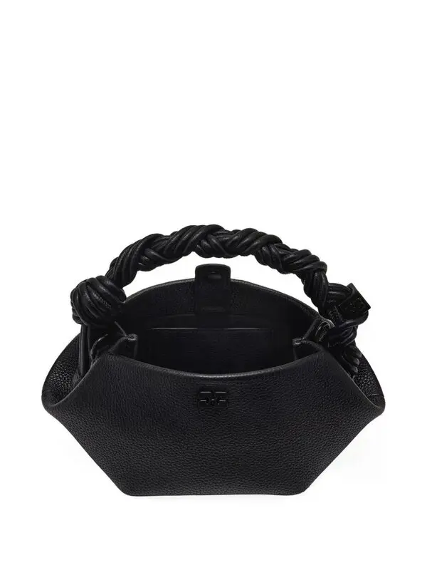 GANNI Mini Bou Twisted-handle Tote Bag - Black