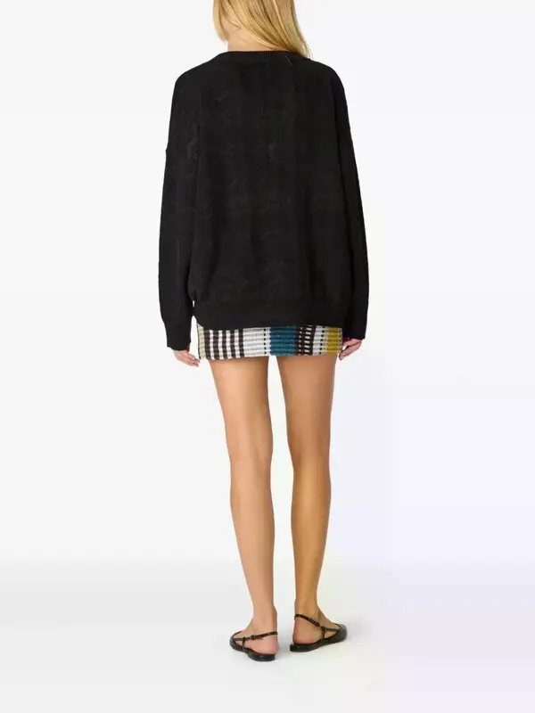 Missoni Chevron-pattern V-neck Sweater - Black