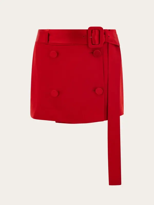 FERRAGAMO Mini Wrap Skirt - Red