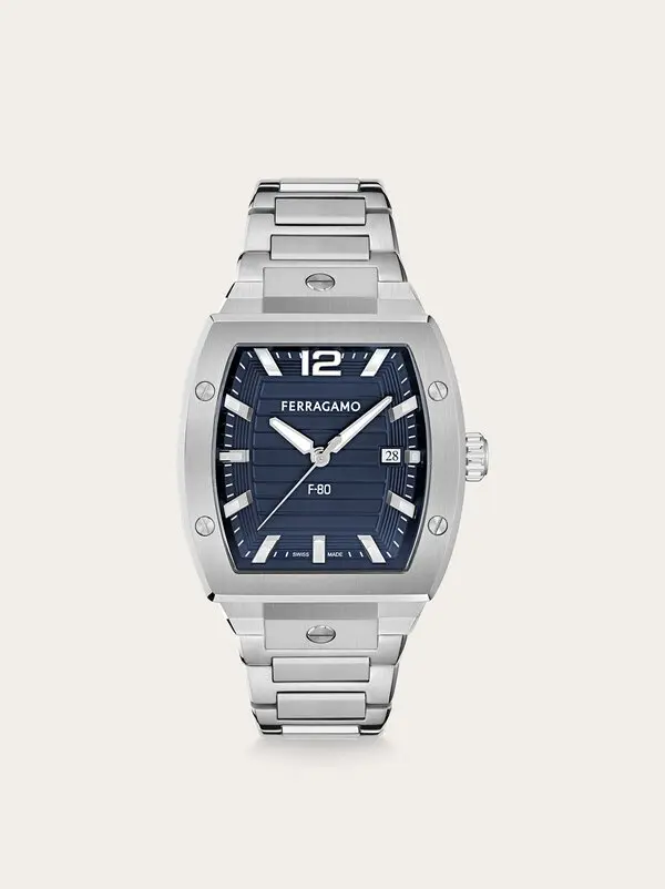FERRAGAMO F-80 Tonneau 3h Watch - Blue