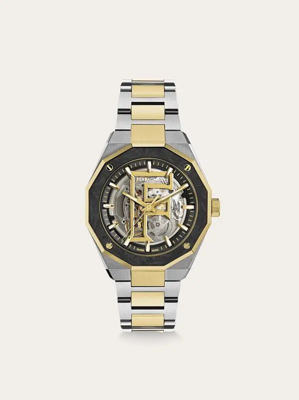 FERRAGAMO Edge Automatic Skeleton Watch - Black