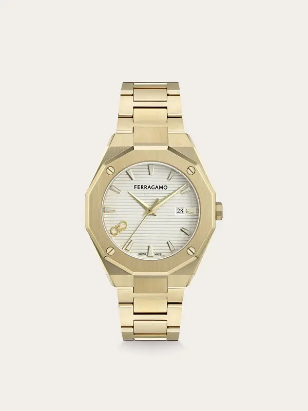 FERRAGAMO Edge 40mm Bracelet Watch - White