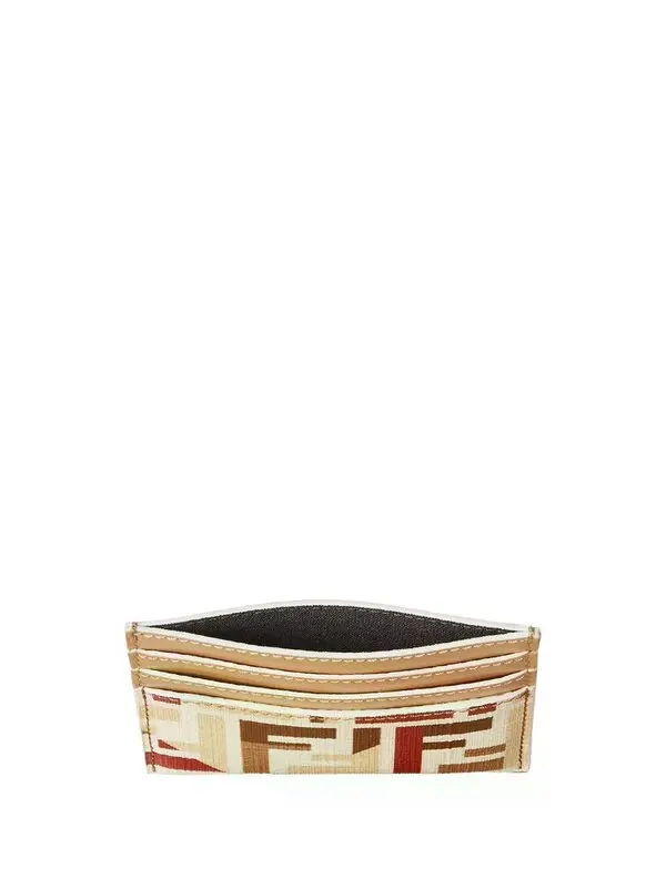 Fendi Ff-pattern Leather Card Holder