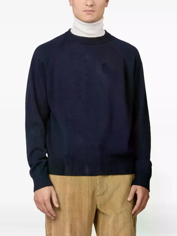 TOD'S Crew-neck Wool Sweater - Blue