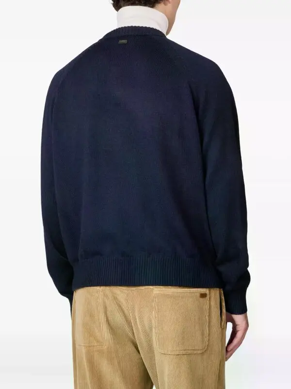 TOD'S Crew-neck Wool Sweater - Blue
