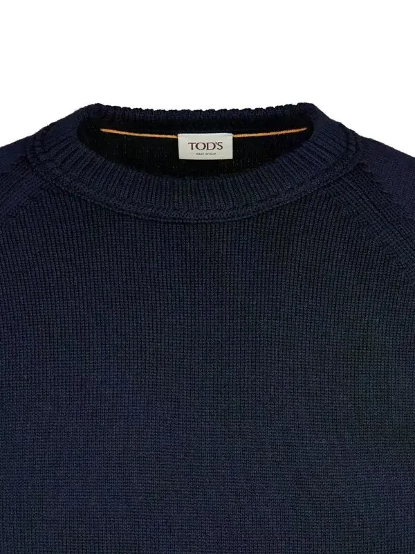 TOD'S Crew-neck Wool Sweater - Blue
