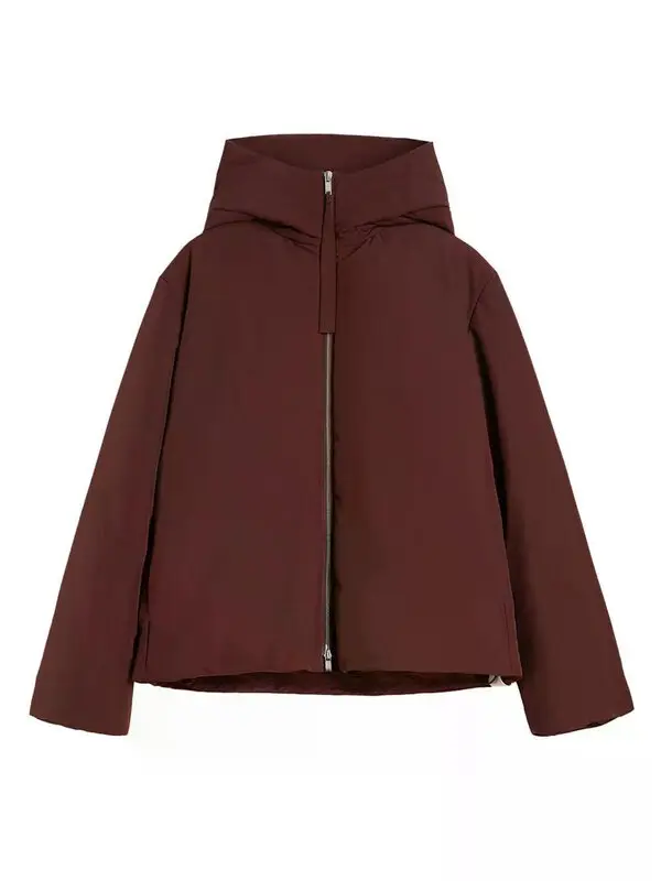 JIL SANDER Zip-up Hooded Jacket - Brown