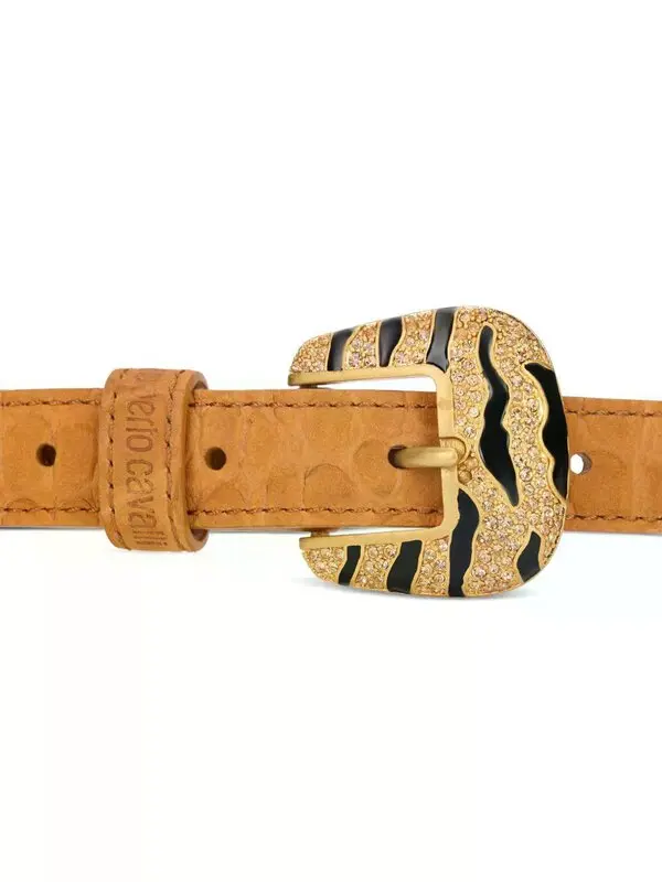 Roberto Cavalli Crocodile-embossed Belt