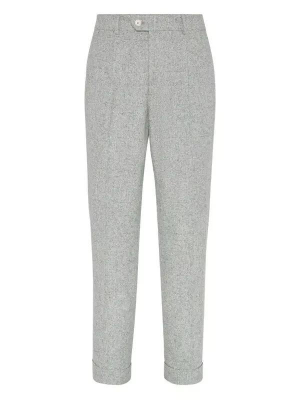 Brunello Cucinelli Pleated Wool-silk Blend Trousers