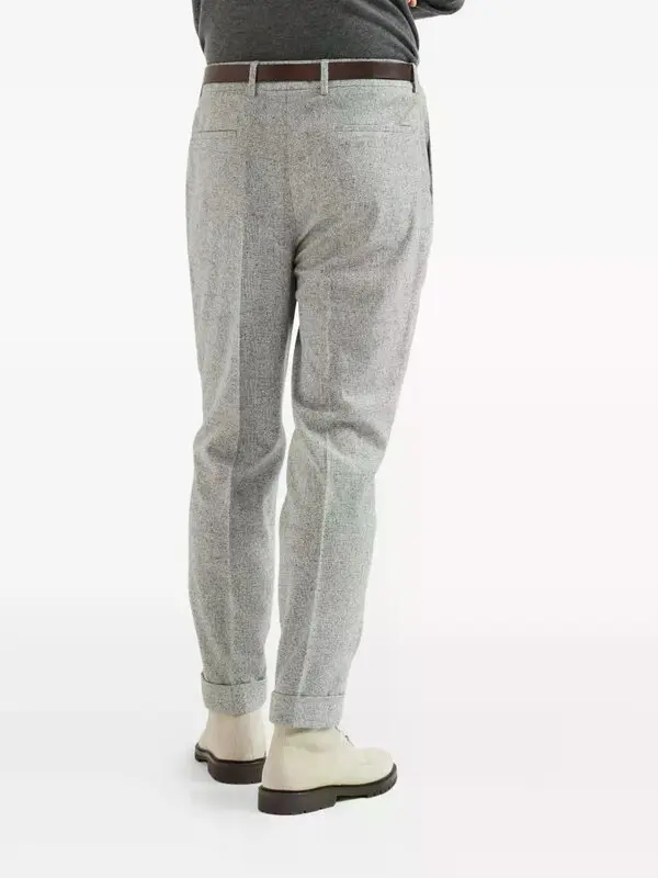 Brunello Cucinelli Pleated Wool-silk Blend Trousers