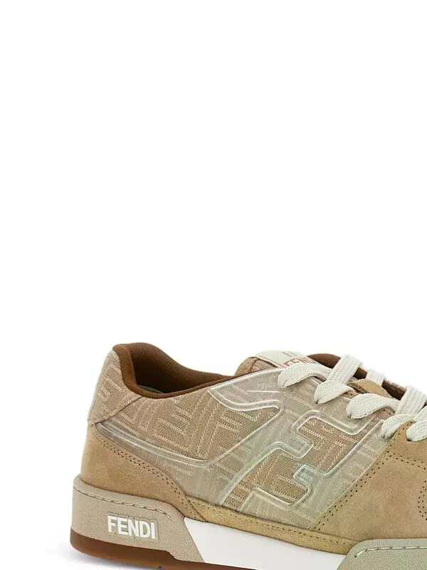 Fendi Match Jacquard Lace-up Sneakers