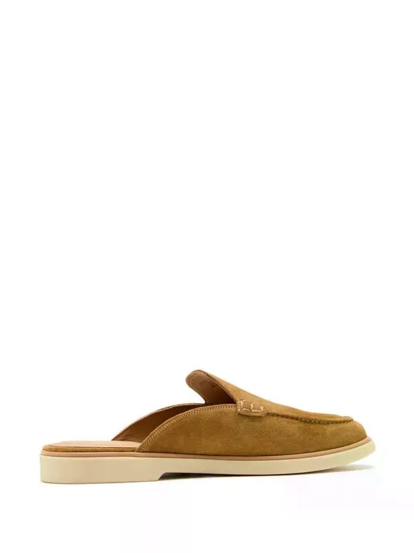 Magnanni Sofia Suede Leather Loafers - Neutrals