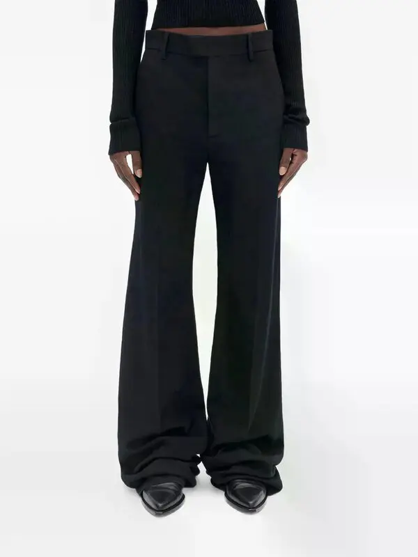 ANN DEMEULEMEESTER Pressed-crease Flared Trousers
