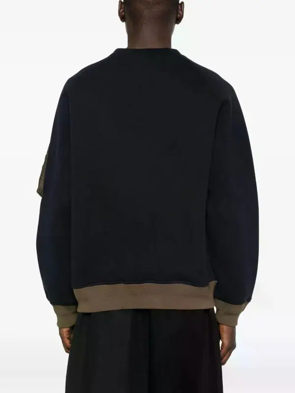 Sacai Paneled Zip-fastening Sweater
