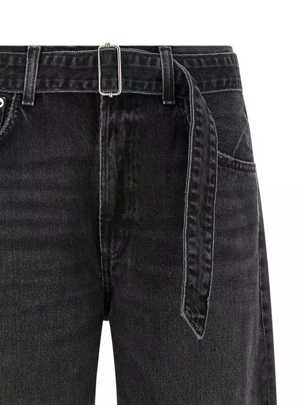 AGOLDE Belted Cuffed Jeans - Black