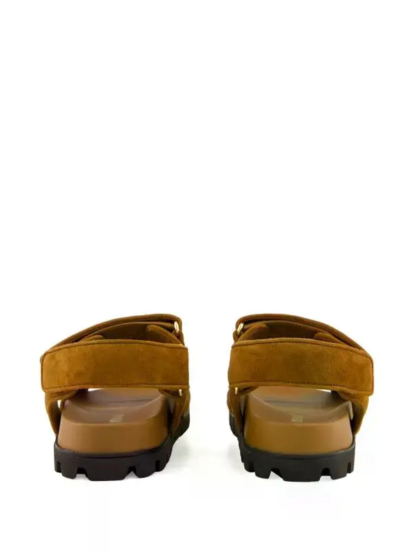 Miu Miu Sporty Quilted Double-strap Sandals - Brown