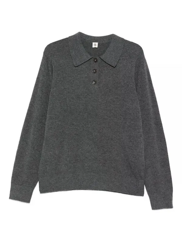 THE GARMENT Como Button Polo Top - Grey
