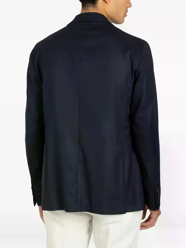 Tagliatore Single-breasted Patch-pocket Blazer - Blue