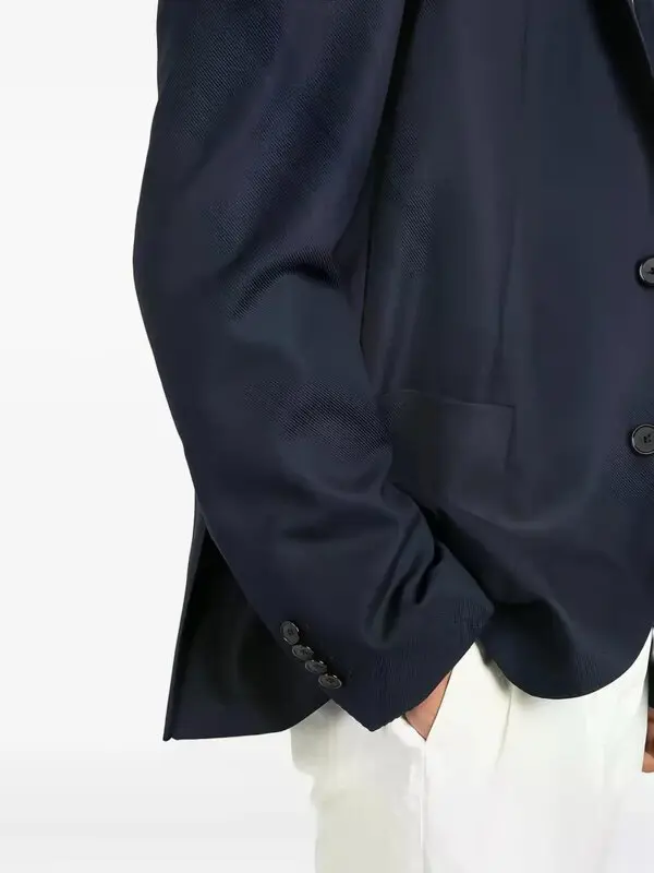 Tagliatore Single-breasted Patch-pocket Blazer - Blue