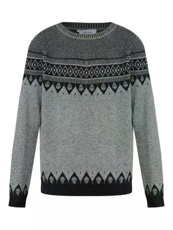 Alexander McQueen Skull Motif Wool Sweater