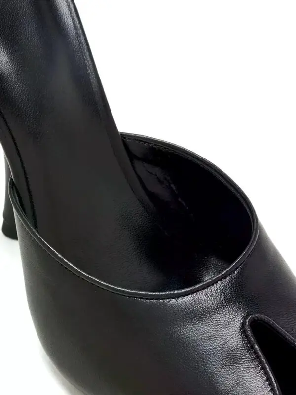 JUDE 105mm Leather Mules - Black