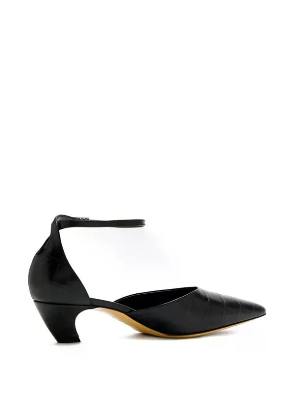 Le Monde Beryl 45mm Crocodile-effect Pumps