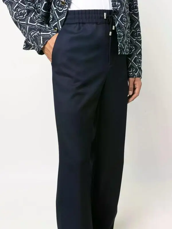 Balmain Wide-leg Twill Trousers