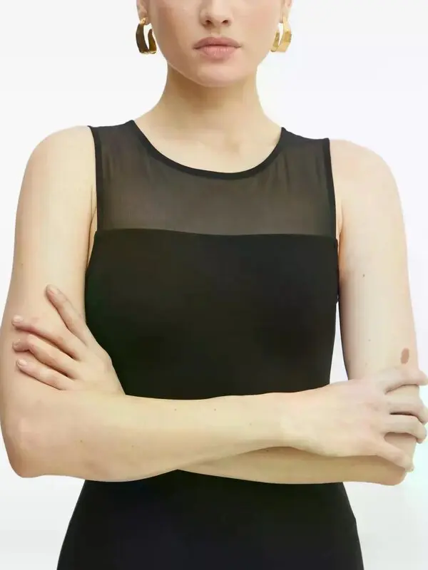 Armani Exchange Mesh-insert Mini Dress