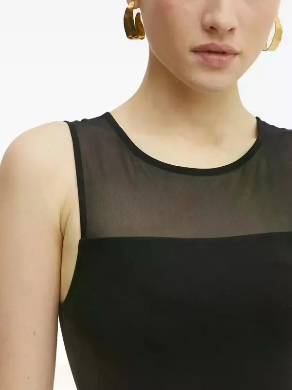 Armani Exchange Mesh-insert Mini Dress