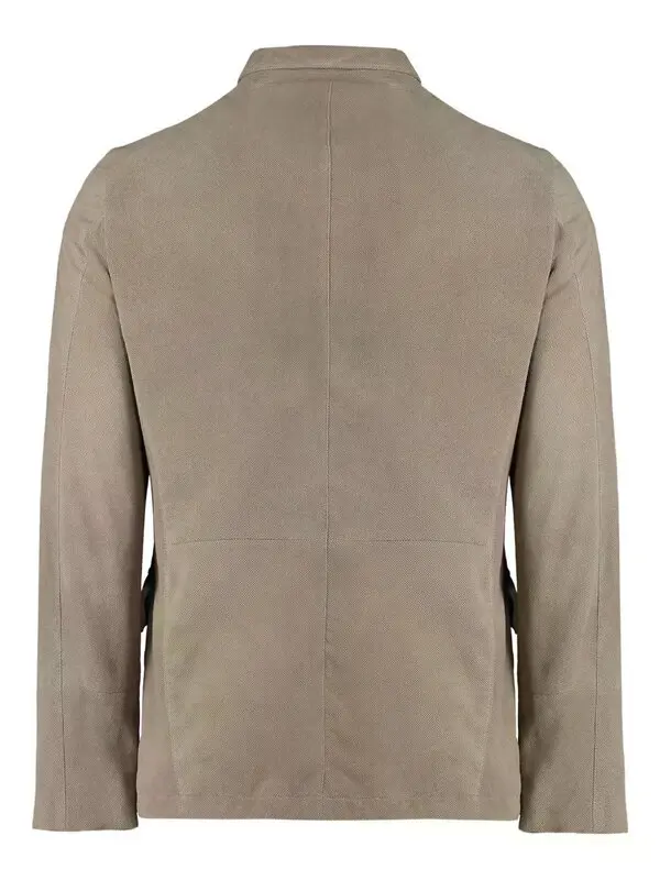 MOORER Leather Jacket With Flap-pockets