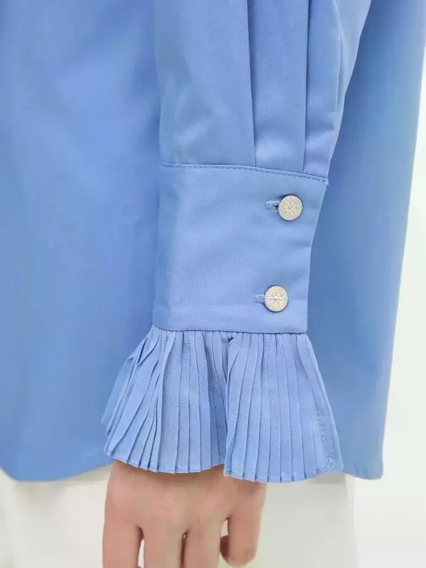 BRUUNS BAZAAR Pleated Ruffle Blouse