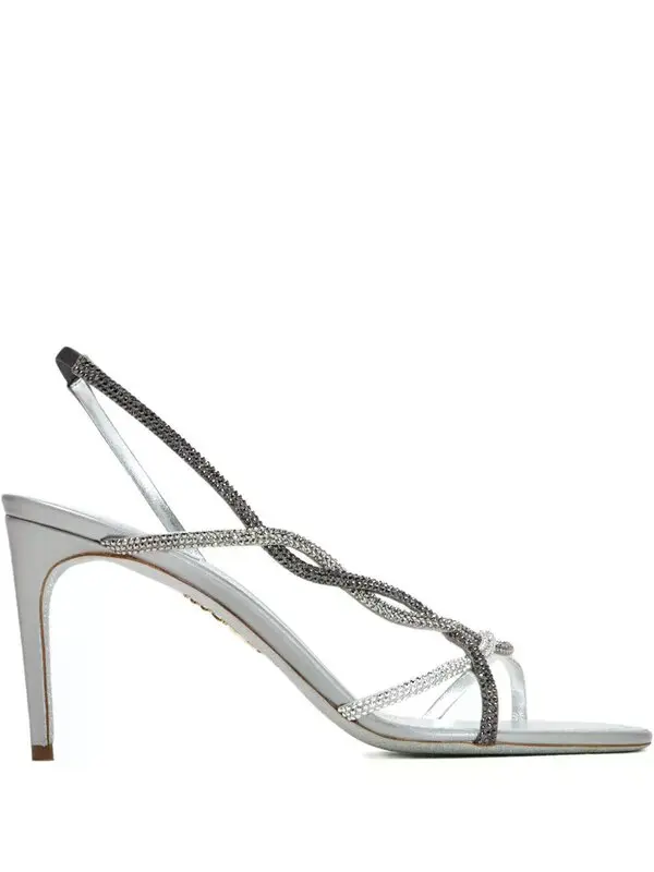 Rene Caovilla 80mm Crystal-embellished Slingback Sandals