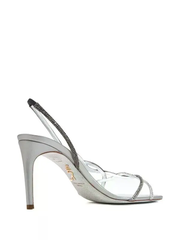 Rene Caovilla 80mm Crystal-embellished Slingback Sandals