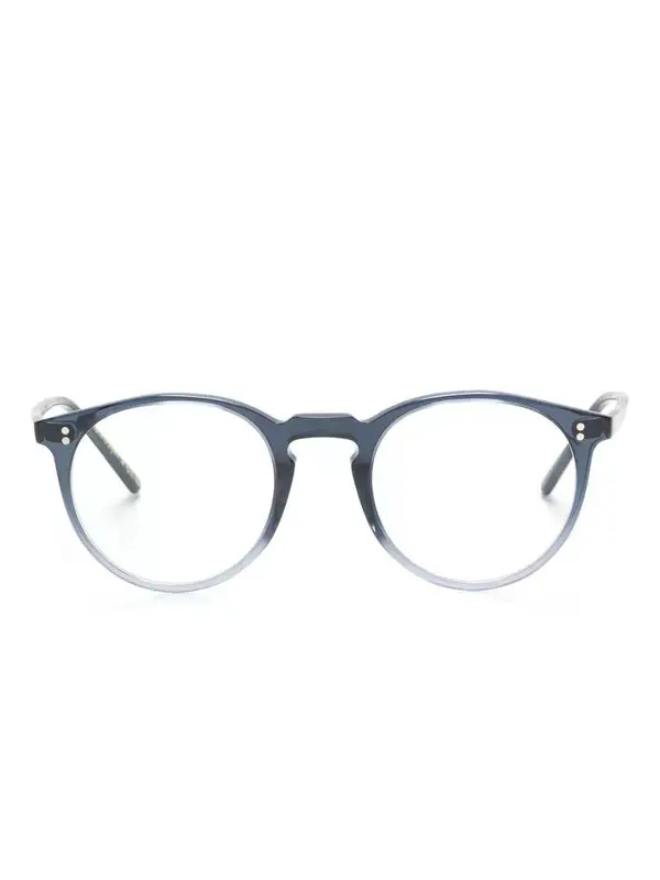 Oliver Spencer O'malley Round-frame Glasses - Blue