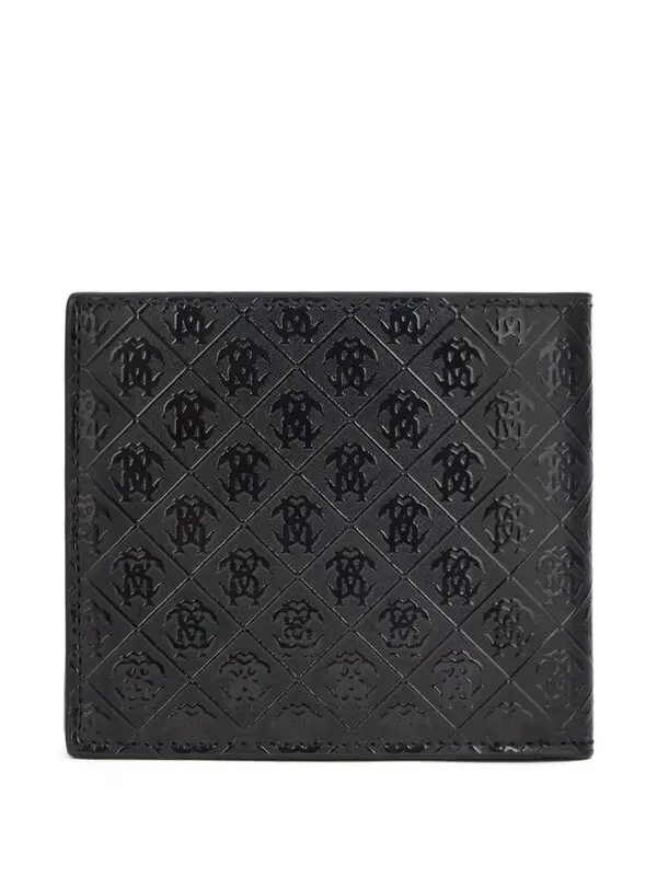 Roberto Cavalli Monogram-embossed Bi-fold Wallet