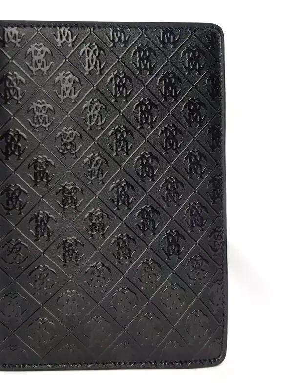 Roberto Cavalli Mirror Snake Monogram-embossed Leather Wallet