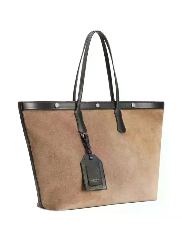 Dolce & Gabbana Atene Suede Tote Bag - Brown