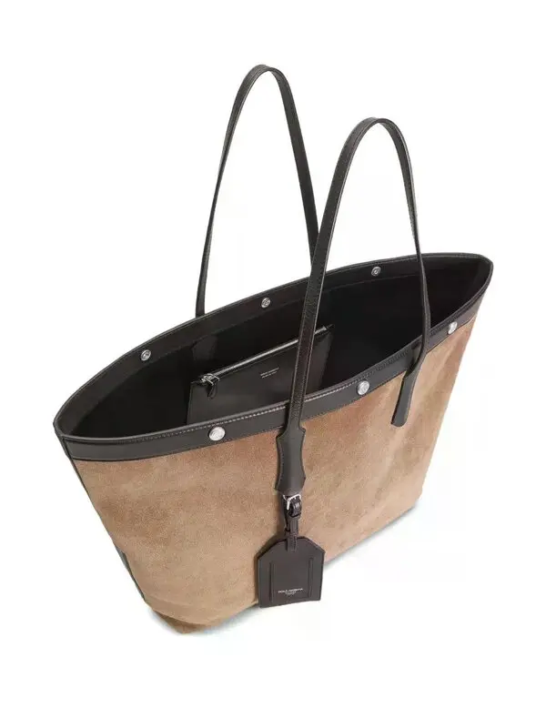 Dolce & Gabbana Atene Suede Tote Bag - Brown