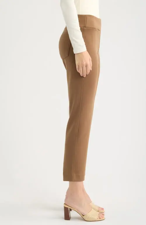 NIC+ZOE Copley Pull-on Straight-leg Ponte Pants - Oak