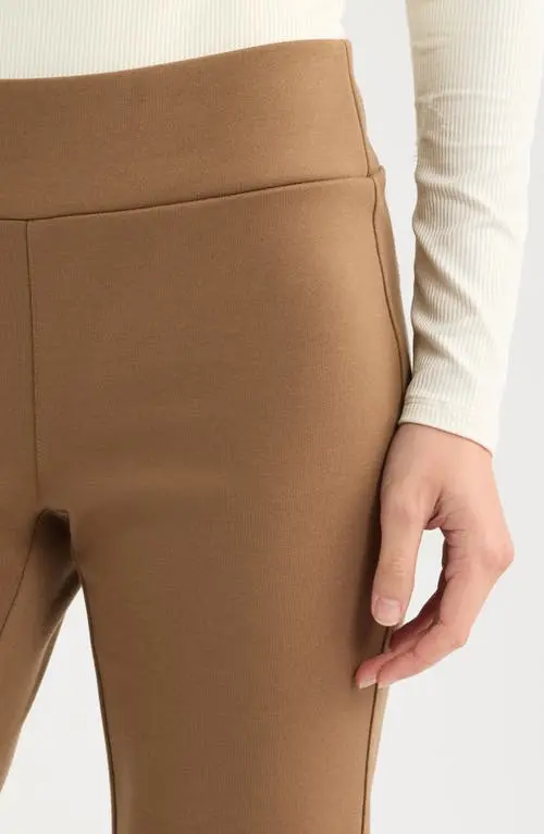NIC+ZOE Copley Pull-on Straight-leg Ponte Pants - Oak