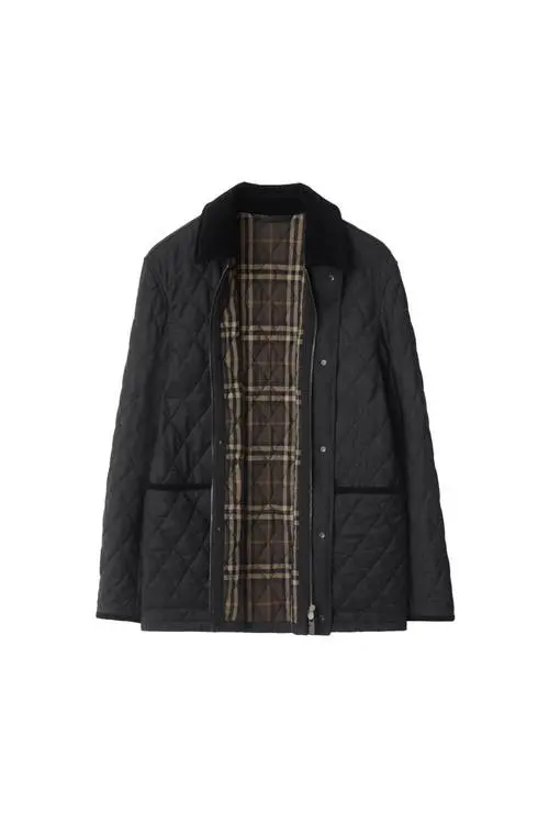 Burberry Quilted Wool Barn Jacket