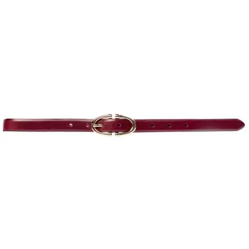 BLACK SUEDE STUDIO Halo Belt - Bordeaux Leather/gold