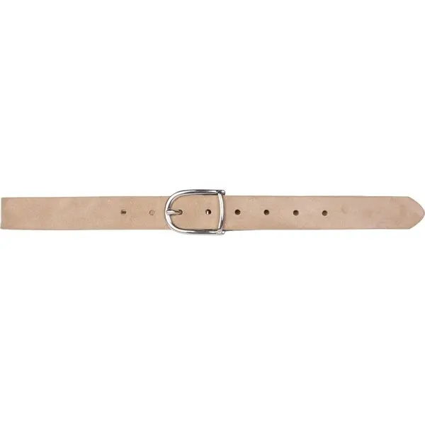 BLACK SUEDE STUDIO Frame Belt - Sand Suede/silver