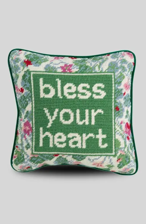 FURBISH Needlepoint Pillow - Bless Your Heart